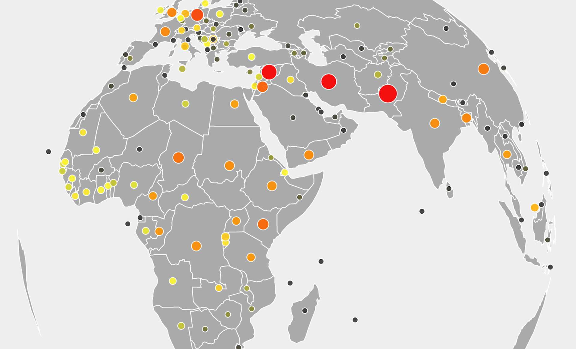 Infographic: global refugee populations 1975-2010