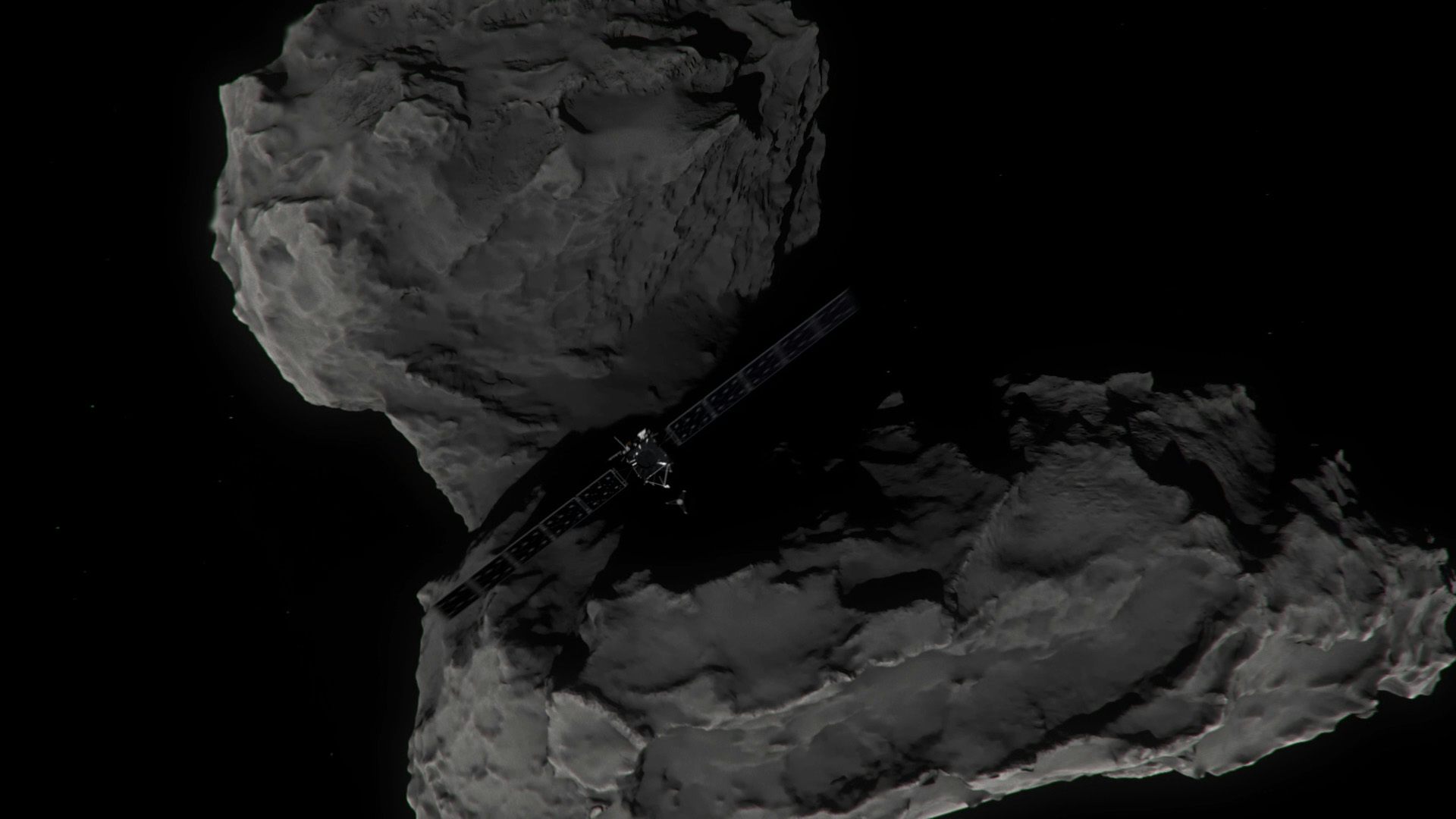 Swansong for Rosetta as it lands on the duck-shaped comet