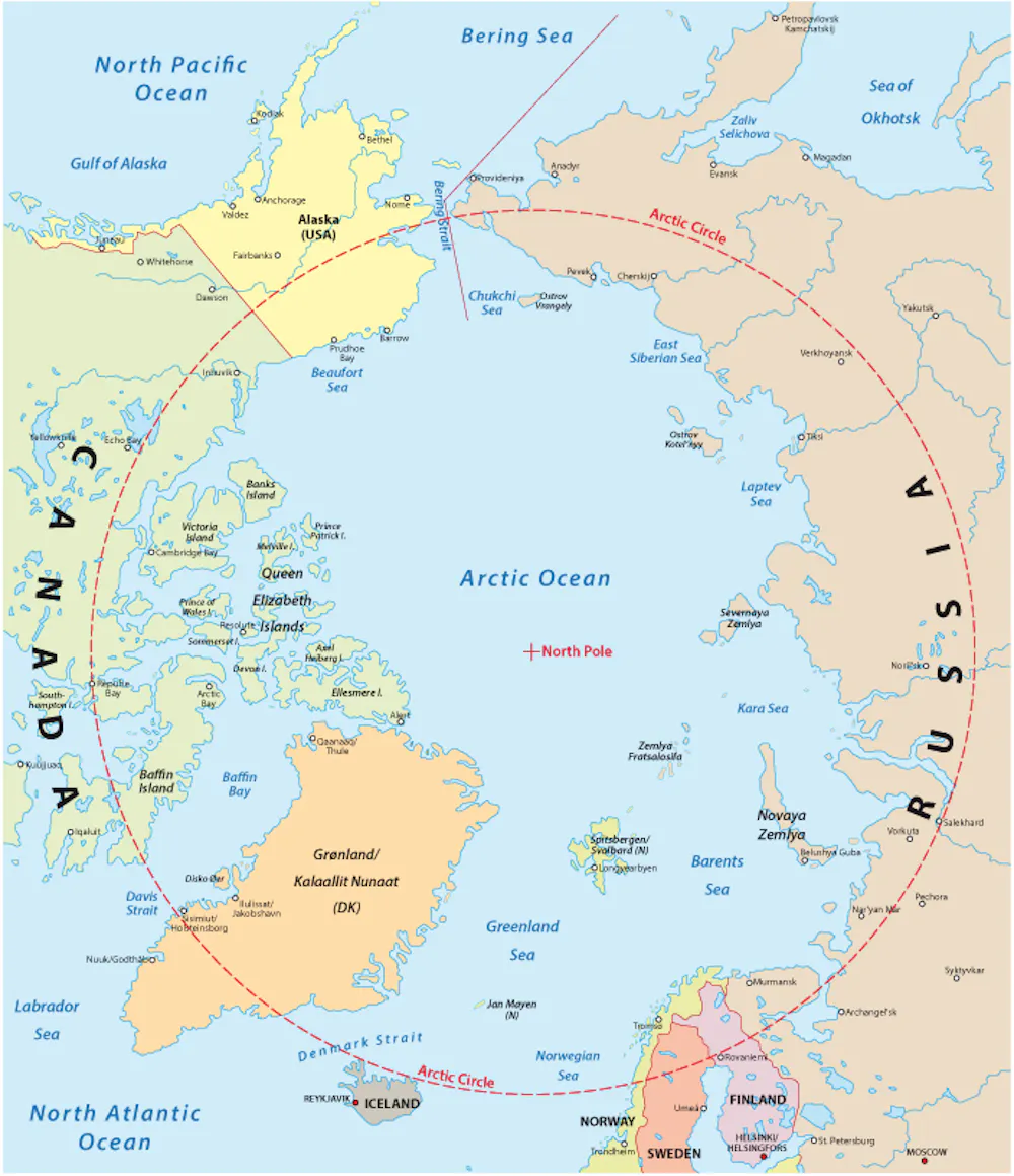 Alaska Map Showing Arctic Circle Alaska Map Showing Arctic Circle