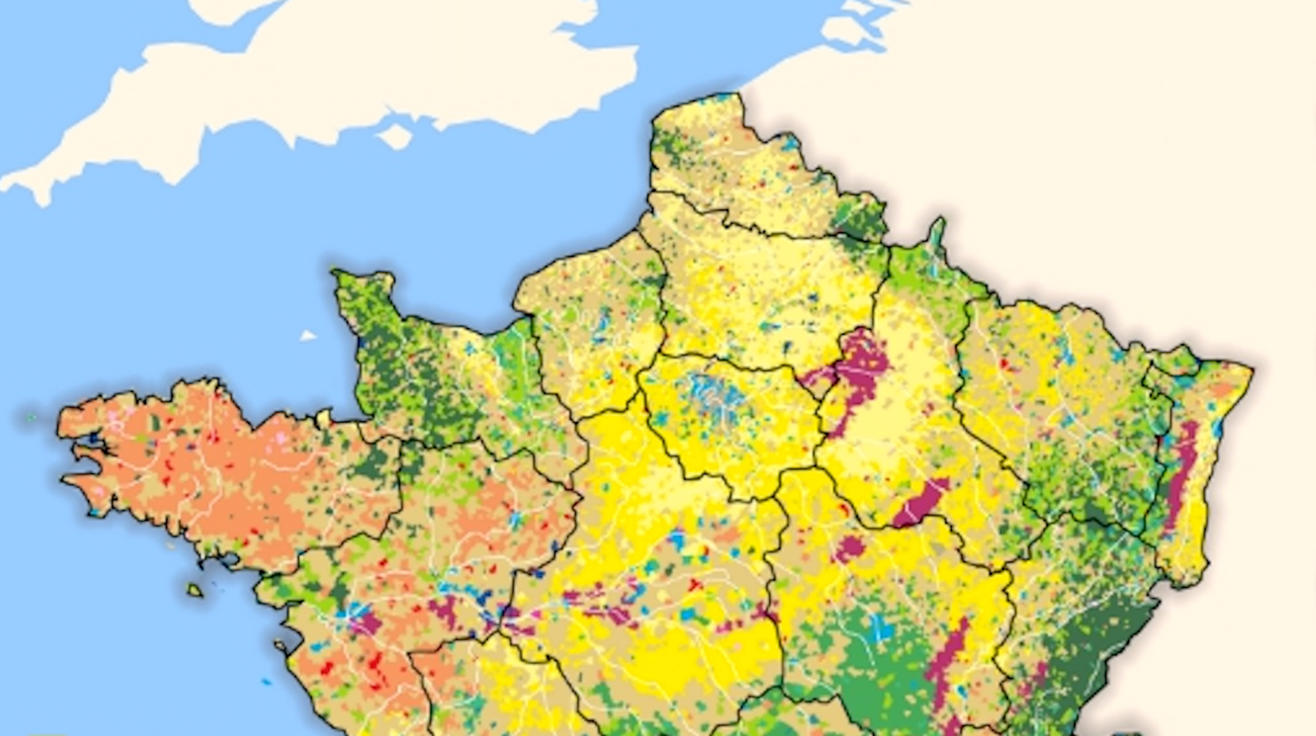 Comprendre la carte de la France agricole