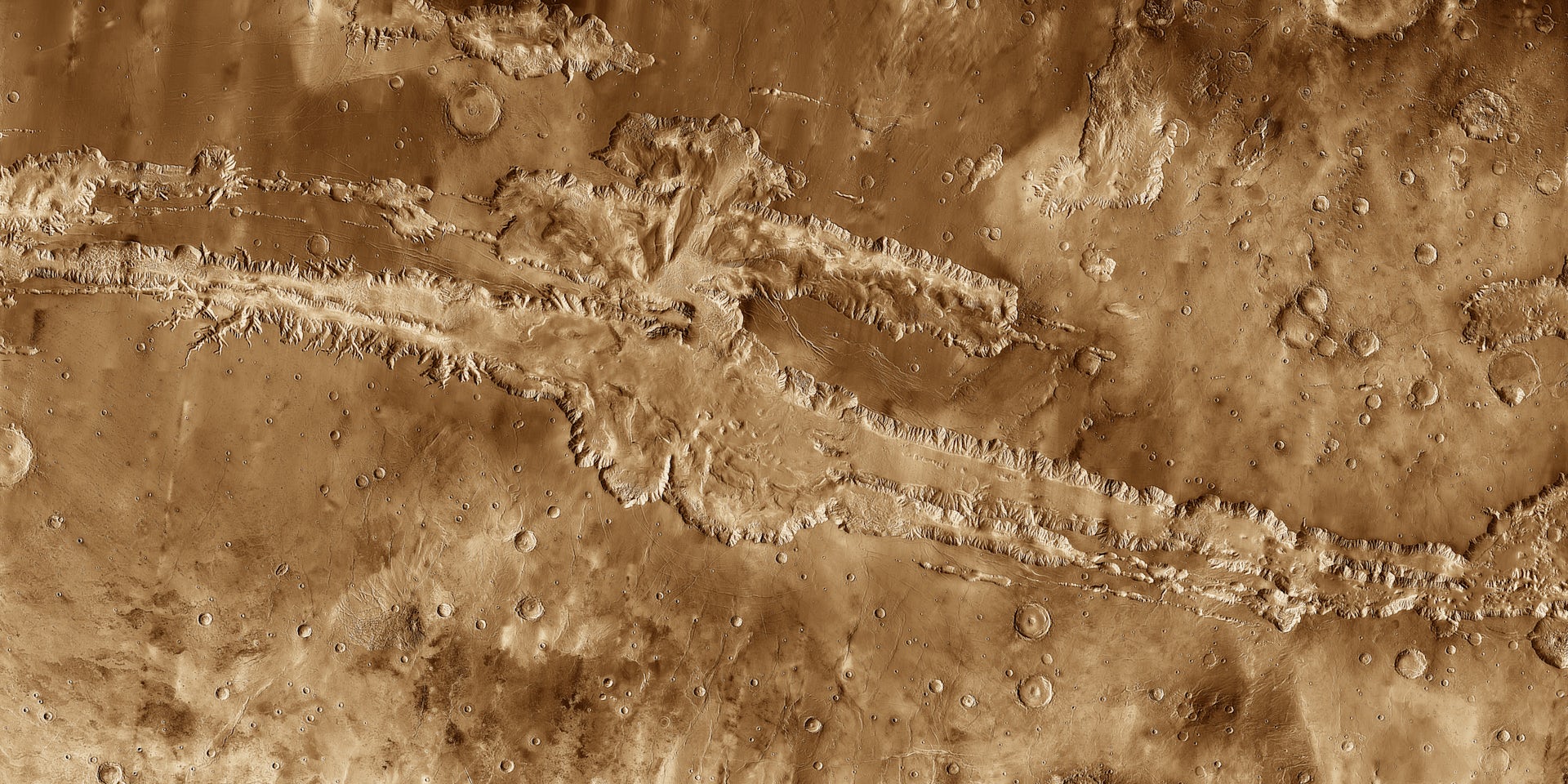 Lava, not water, formed canyons on Mars