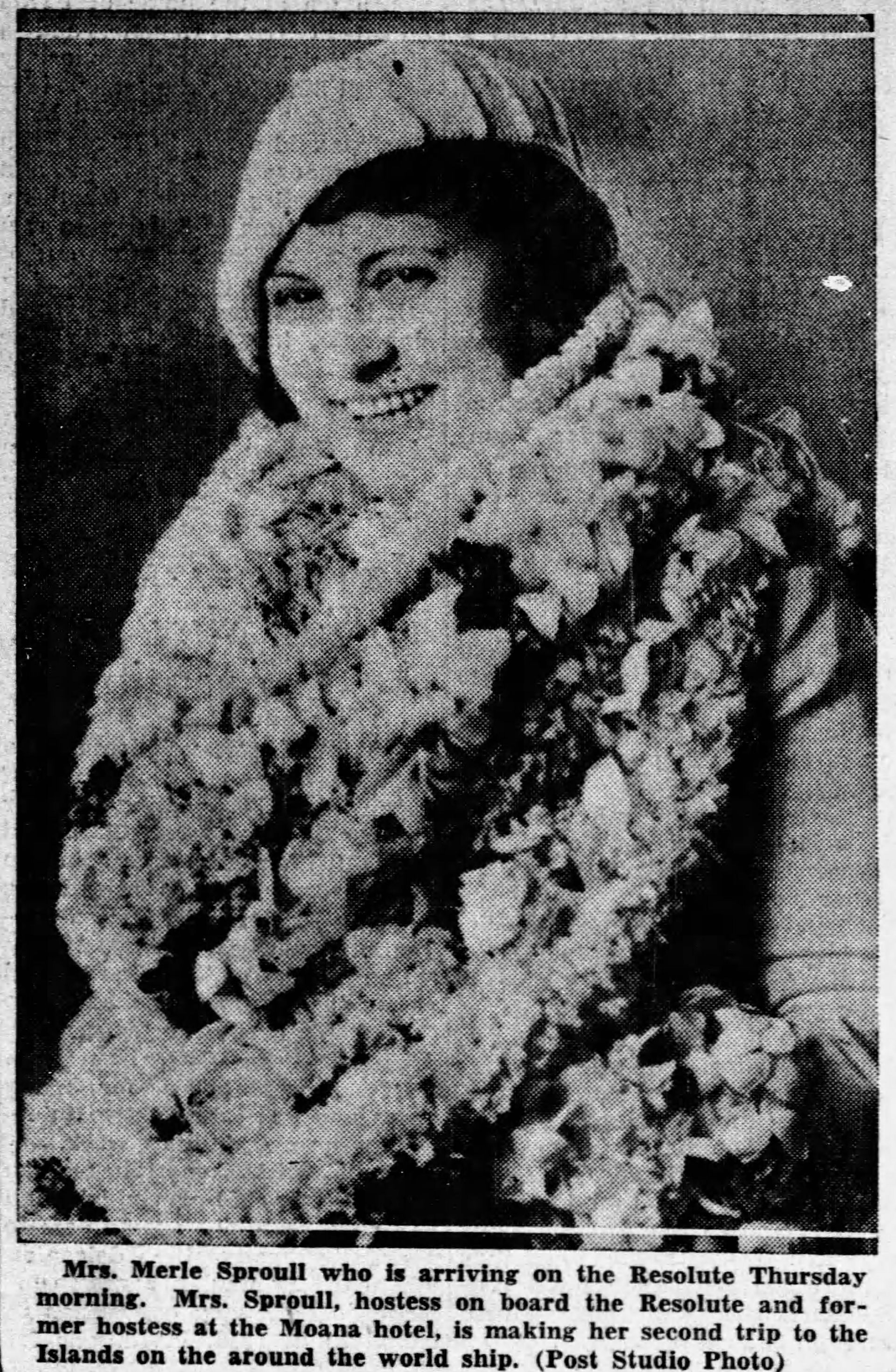 Merle C. Sproull, pionnière du tourisme maritime
