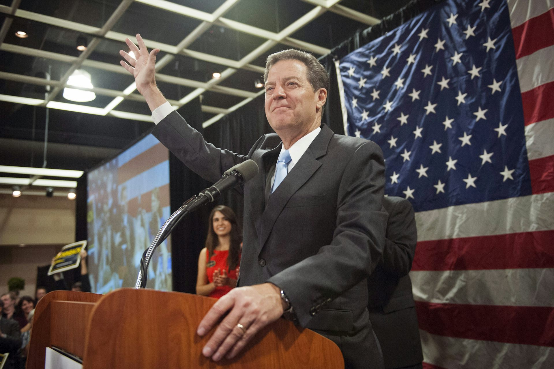 Kansas Governor Sam Brownback unexpectedly survives his own experiment