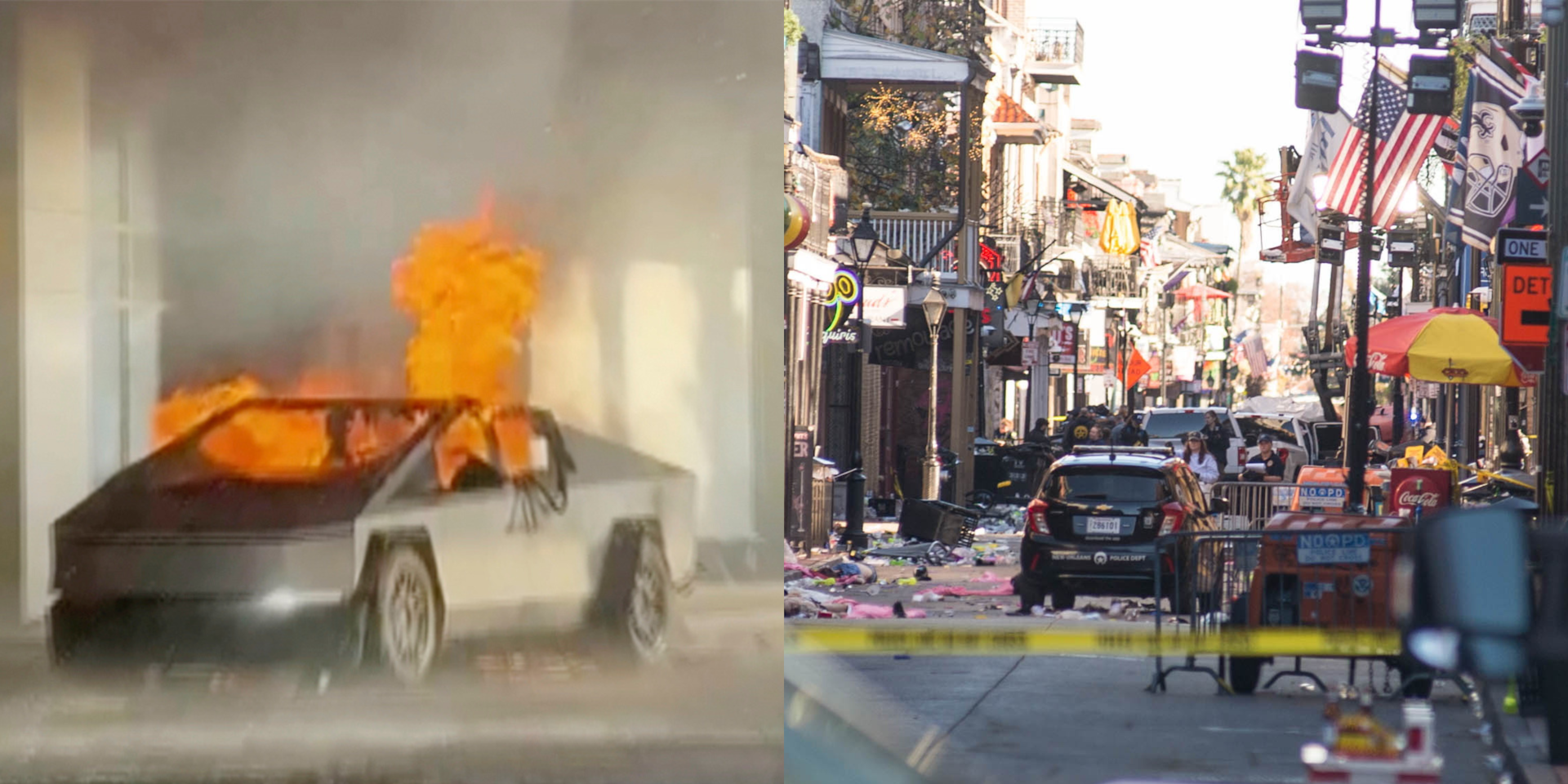 The New Orleans attack and Las Vegas Tesla explosion are examples of ...