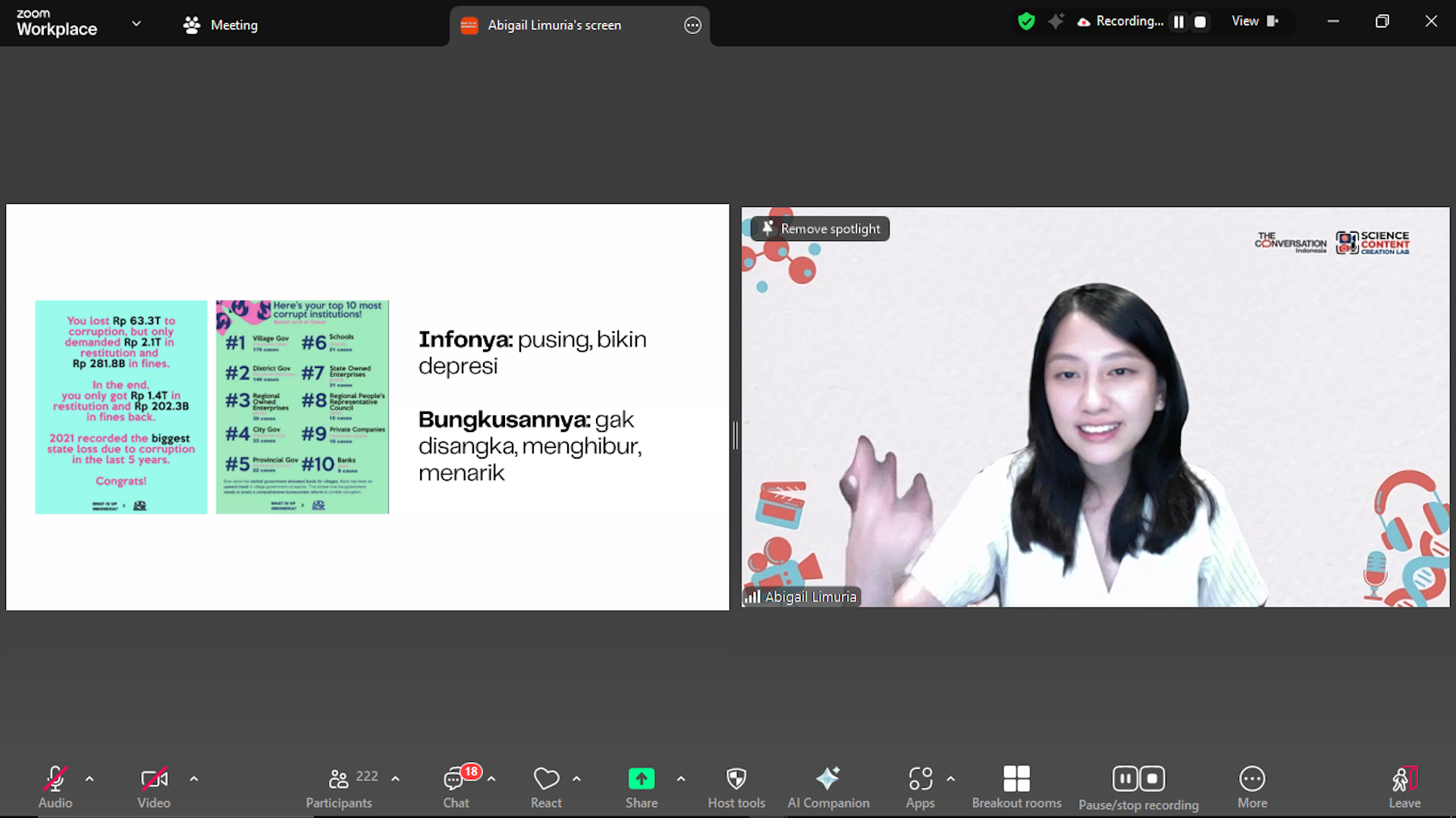 Science Content Creation Lab: Menguatkan gelombang baru komunikator sains di Indonesia