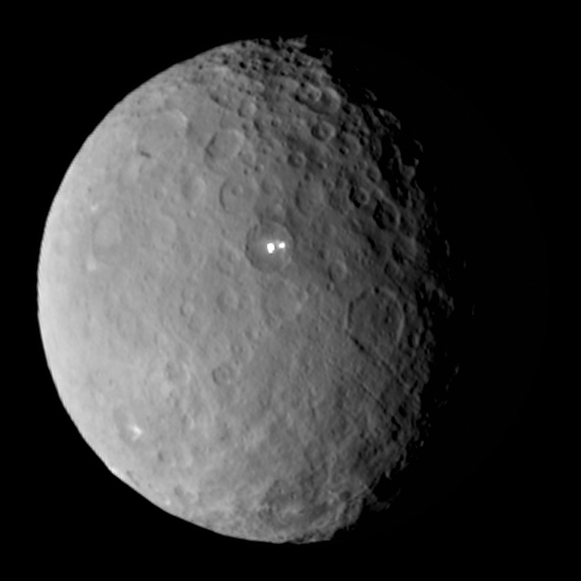 Dawn breaks over distant Ceres ... and perhaps reveals signs of ...