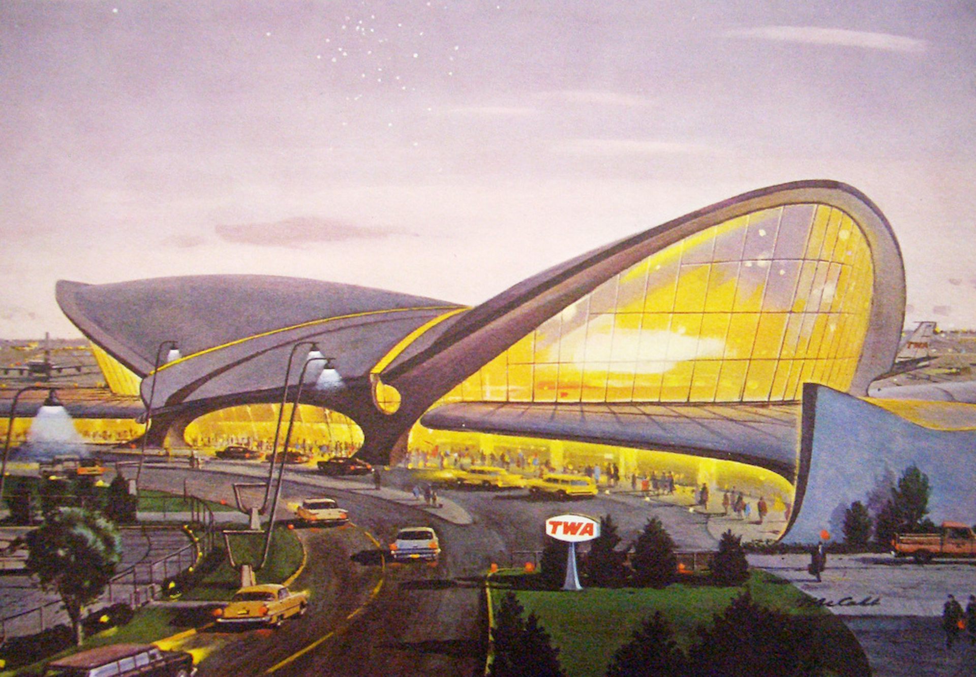 In an iconic airport terminal, the last vestiges of a bygone era